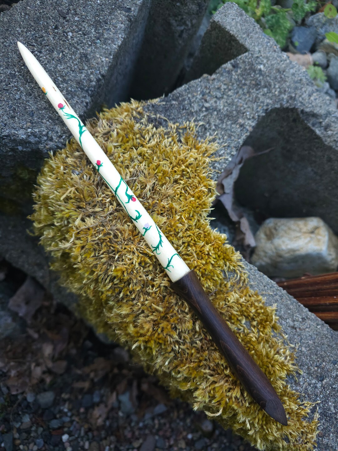 Painted Aspen Wand With Suriname Ironwood Handle 12 5/8 Inches - Etsy