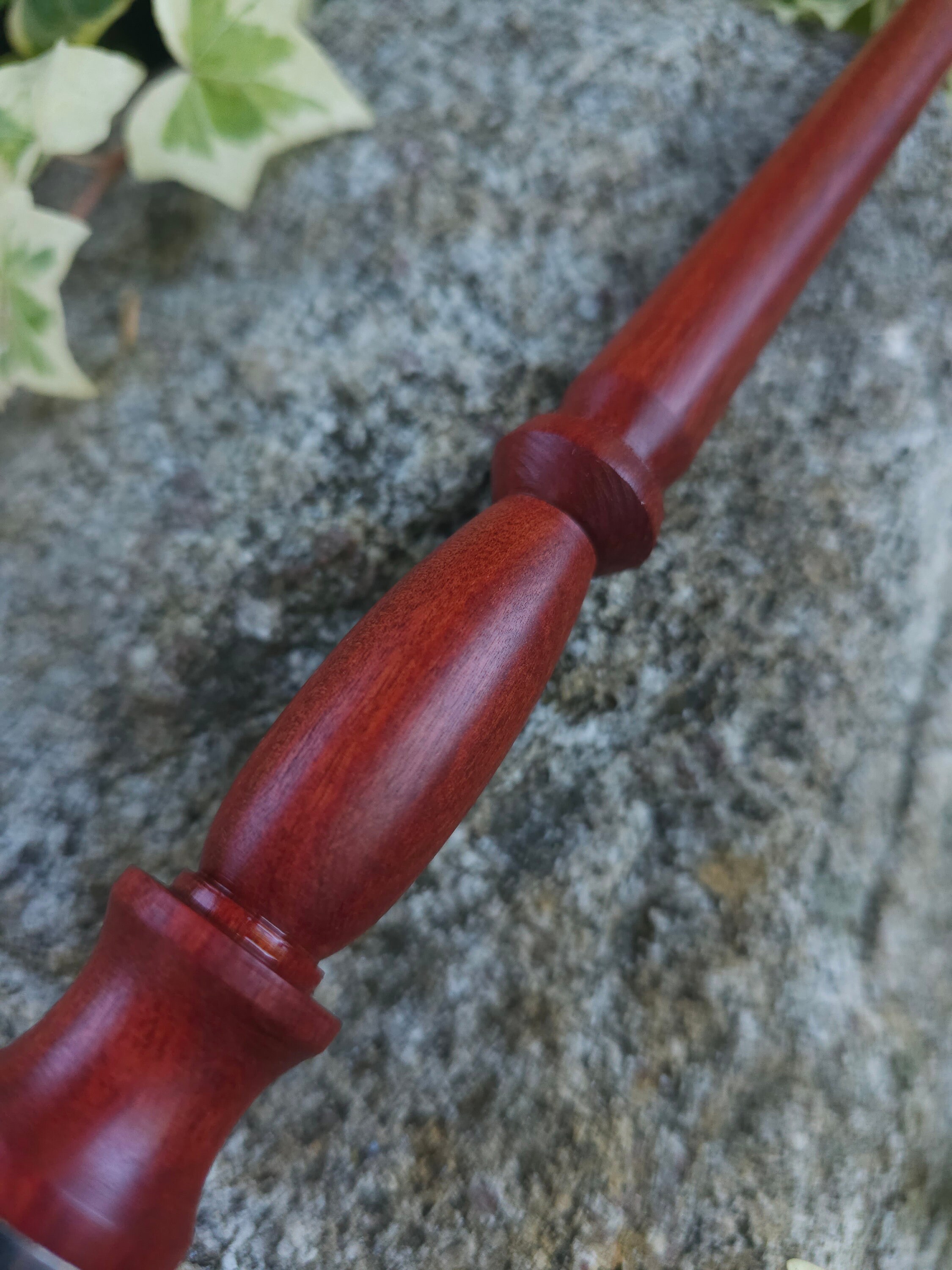 Pink Ivory Wand With Macassar Ebony and Brass Handle 14 7/16 Inches - Etsy