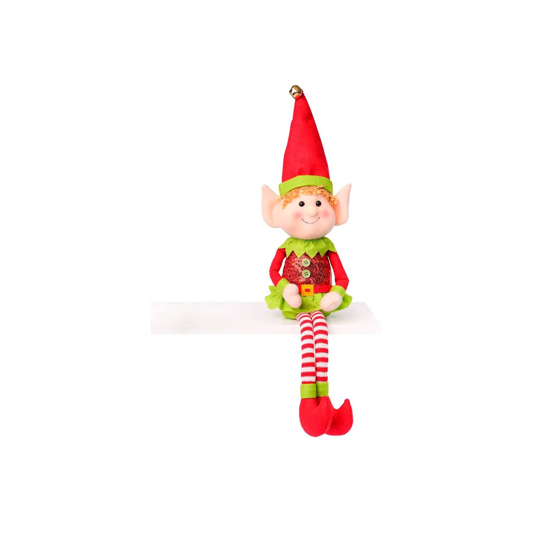 Sitting Elf for Kids - Christmas Elf, Cute Large Elf on the Book Shelf ...