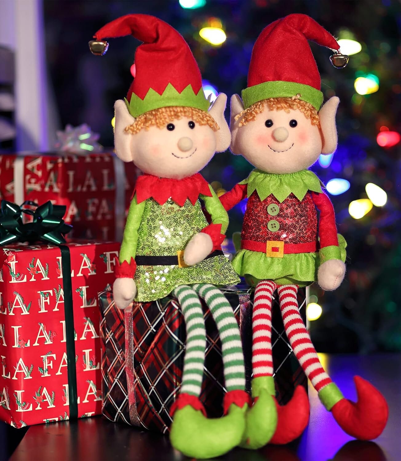 Sitting Elf for Kids - Christmas Elf, Cute Large Elf on the Book Shelf ...