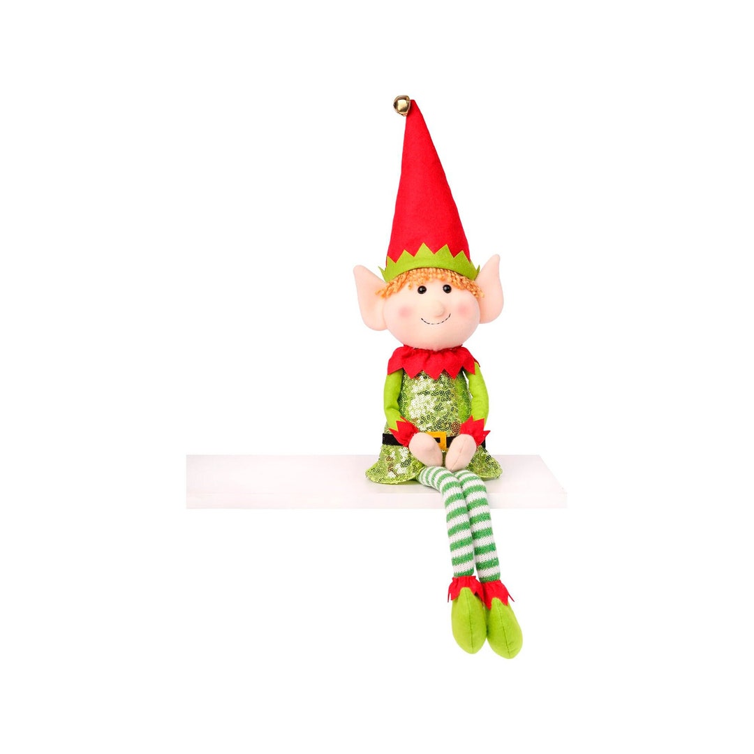 Sitting Elf for Kids - Christmas Elf, Cute Large Elf on the Book Shelf ...