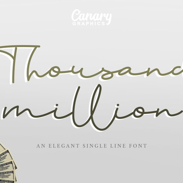 Handwriting Single Line Font - Etsy