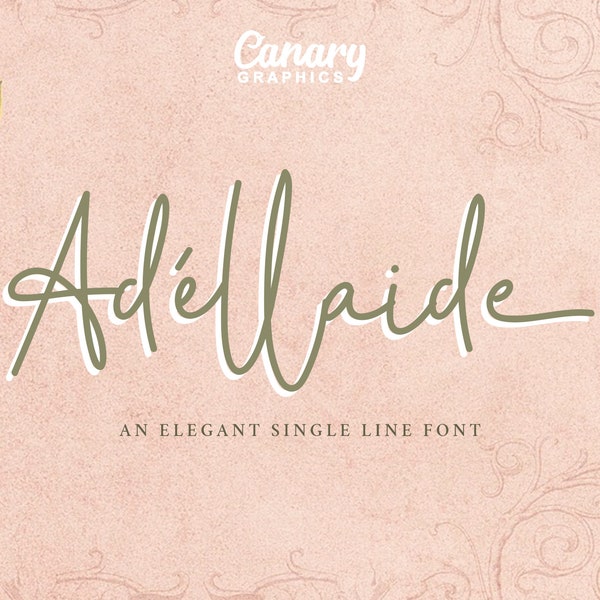 Handwriting Single Line Font - Etsy