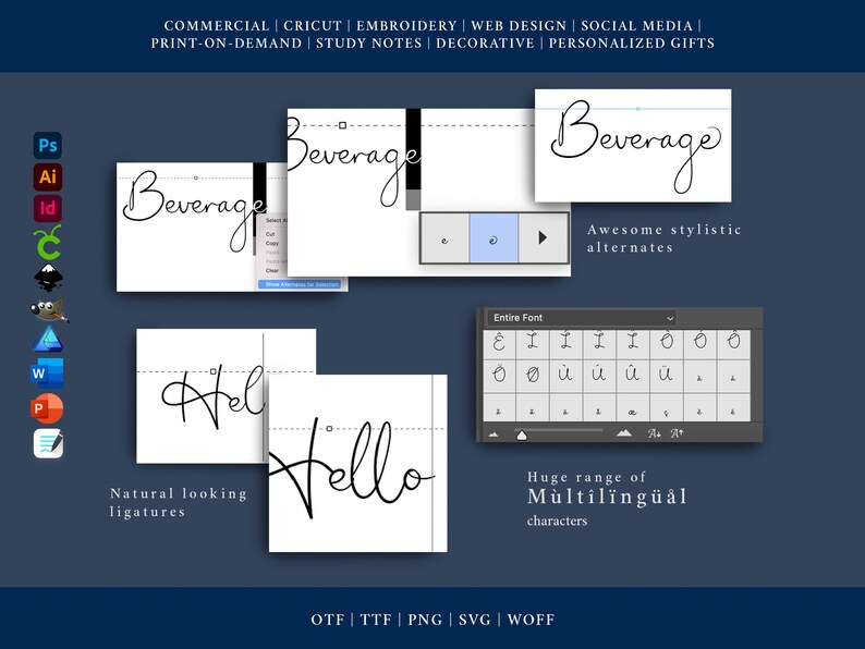 Signature Font, Handwriting Fonts, Font Svg, Fonts for Cricut, Fonts ...