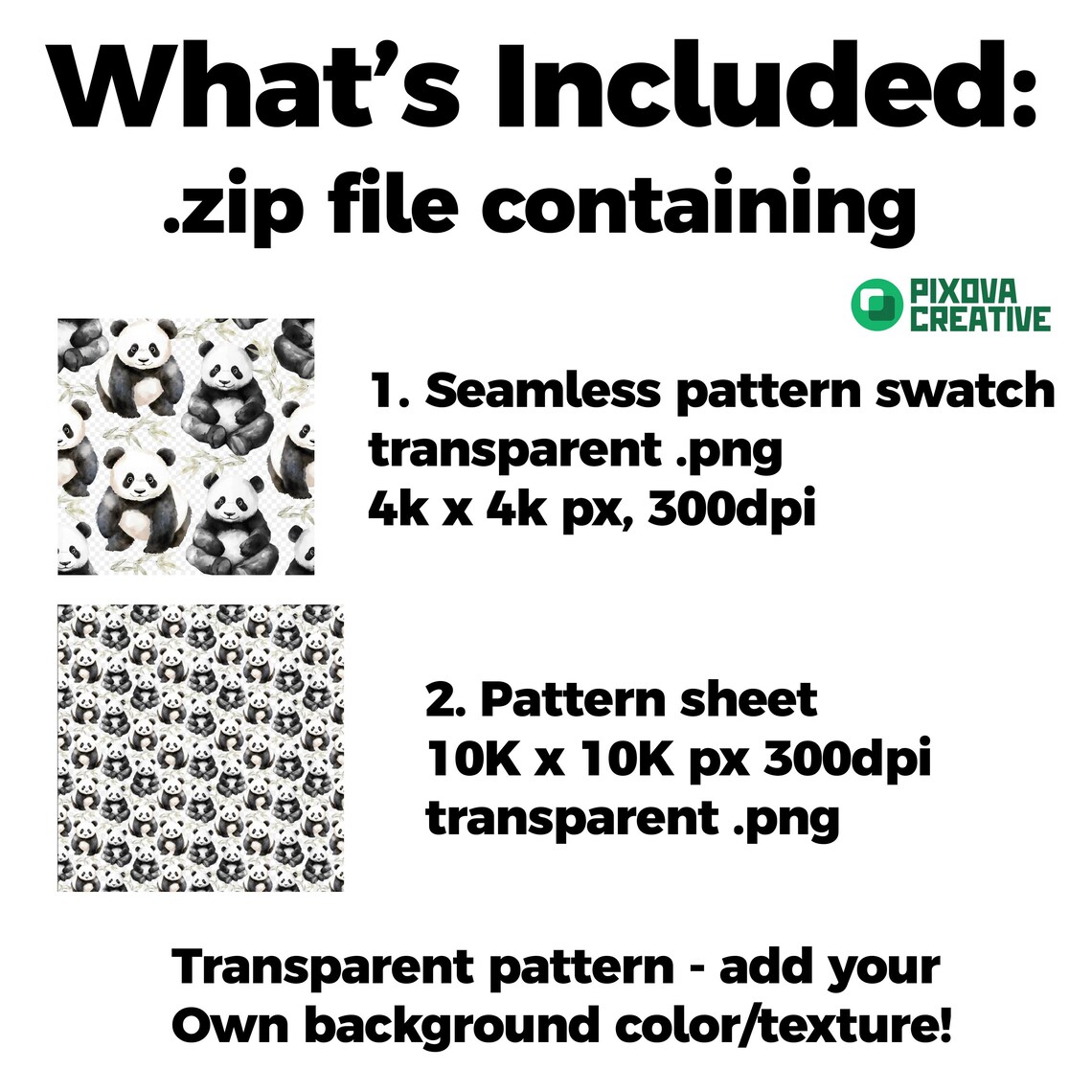 Pandas Seamless Pattern PNG, Digital Download, Panda Pattern, Repeating ...