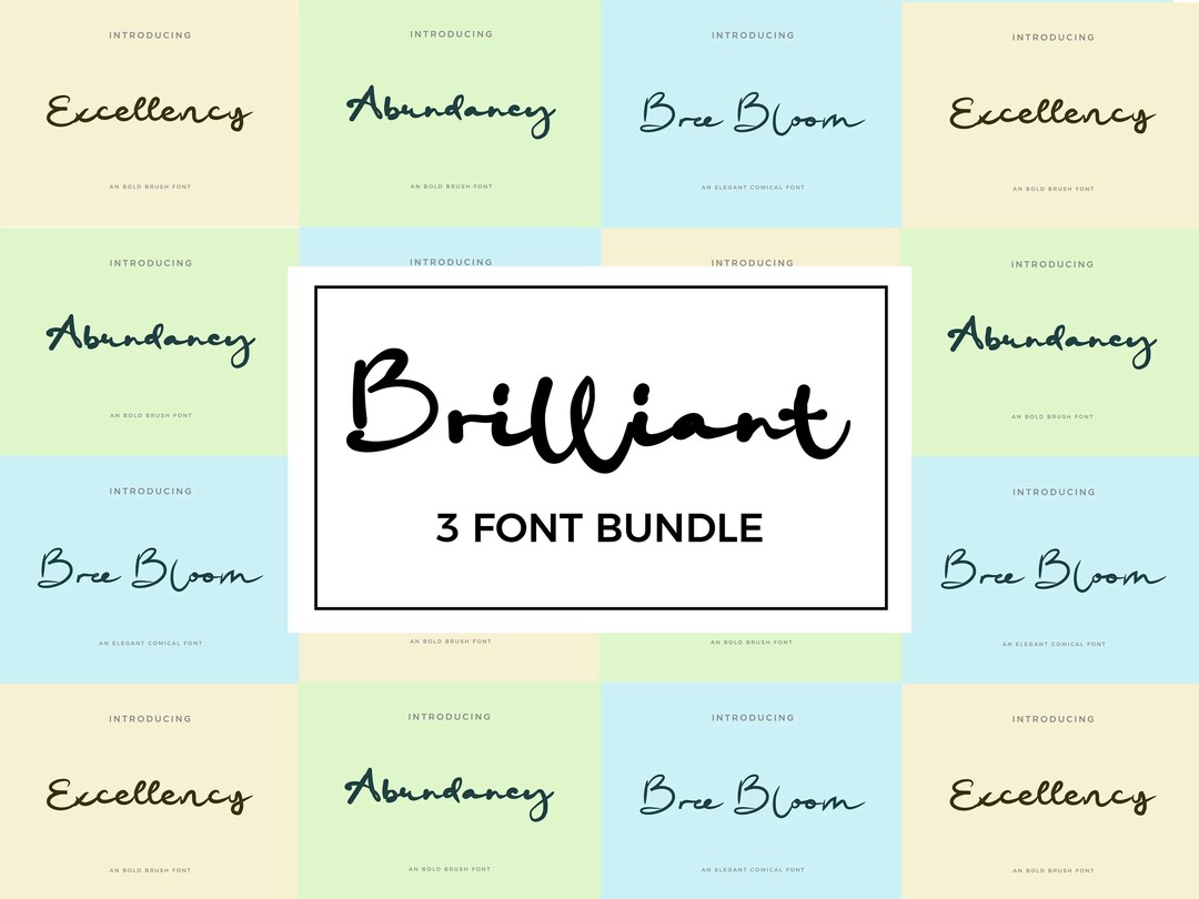 3 Font Bundle, Cursive Fonts, Cricut Fonts, Script Fonts, Handwritten ...