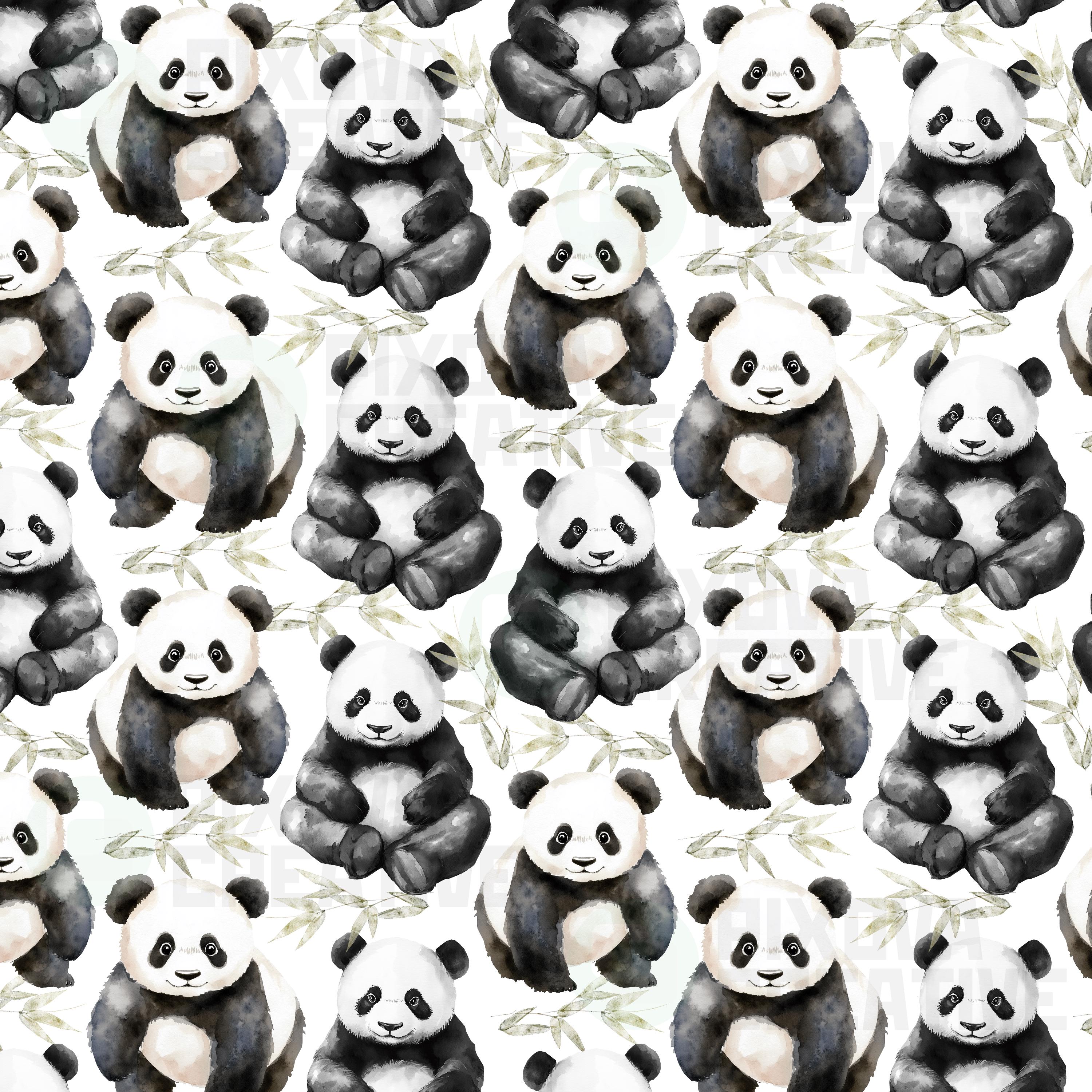 Pandas Seamless Pattern PNG, Digital Download, Panda Pattern, Repeating ...