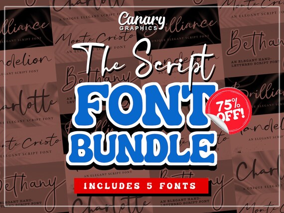 Script FONT BUNDLE Instant Download Handwriting Font Pack - Etsy