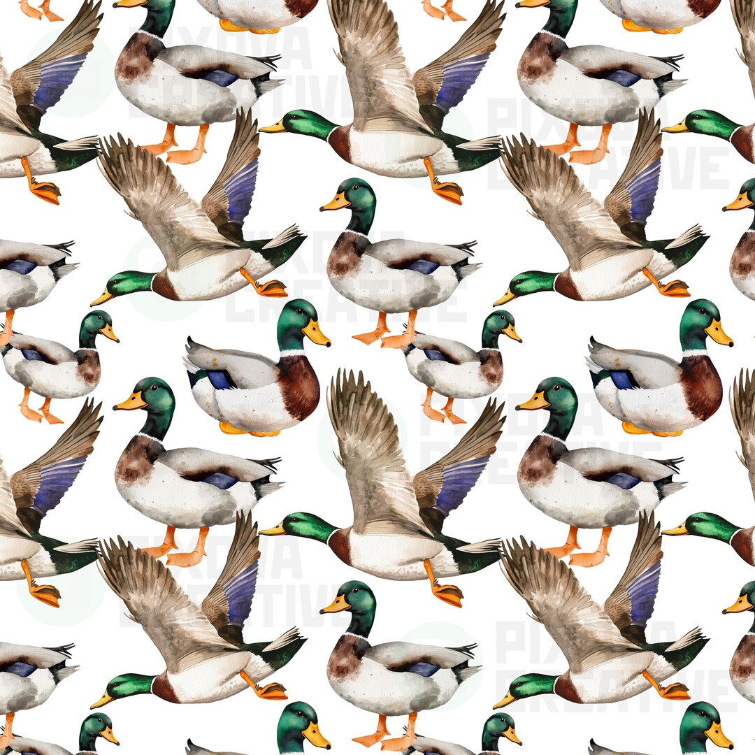 Ducks Seamless Pattern PNG, Instant Download, Pond Duck Pattern ...