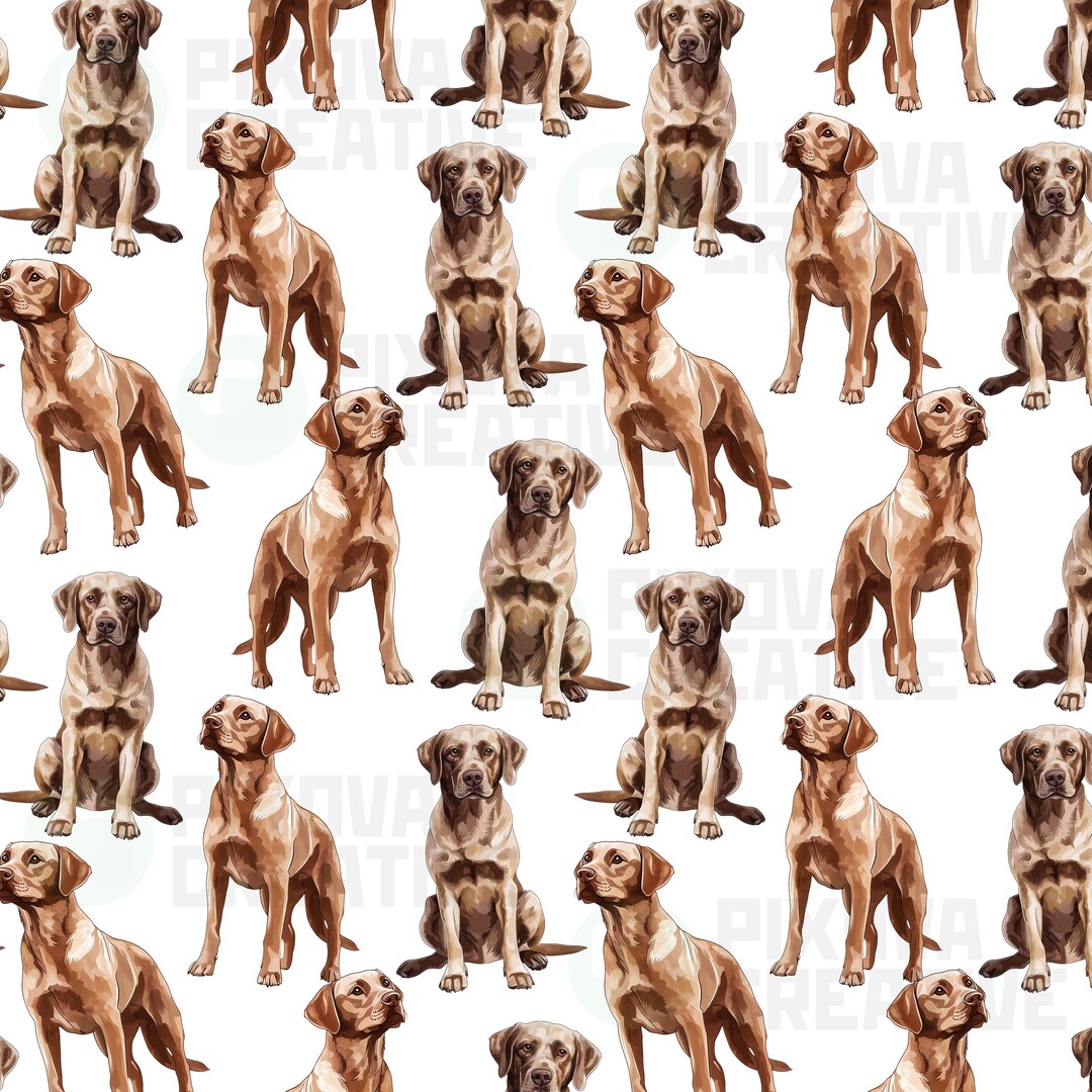 Labradors Seamless Pattern PNG, Instant Download, Labrador Dog Pattern ...