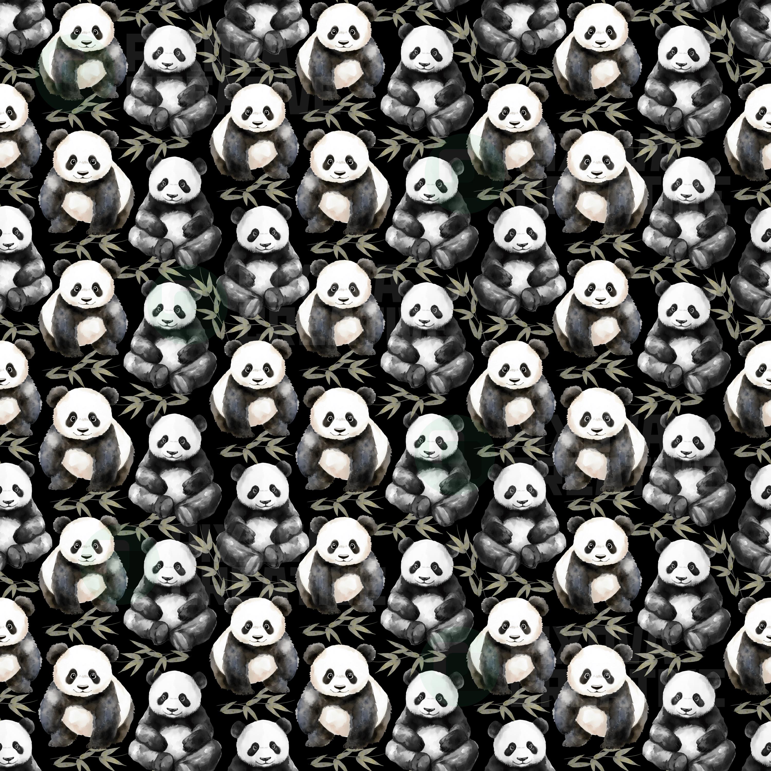 Pandas Seamless Pattern PNG, Digital Download, Panda Pattern, Repeating ...