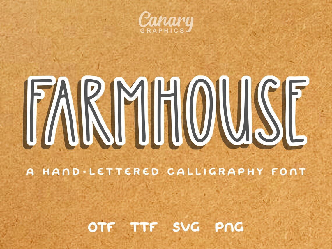 Farmhouse Font Svg Ttf Otf Png Rae Dunn Fonts Skinny - Etsy