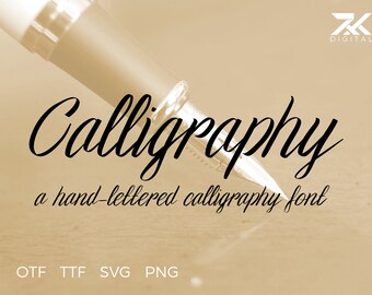 Handwriting Font Svg Ttf Otf Png Freehand Handwritten | Etsy