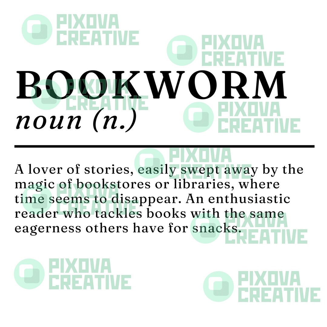 Bookworm Definition Funny PNG Instant Download, Funny Shirt Design, Mug ...