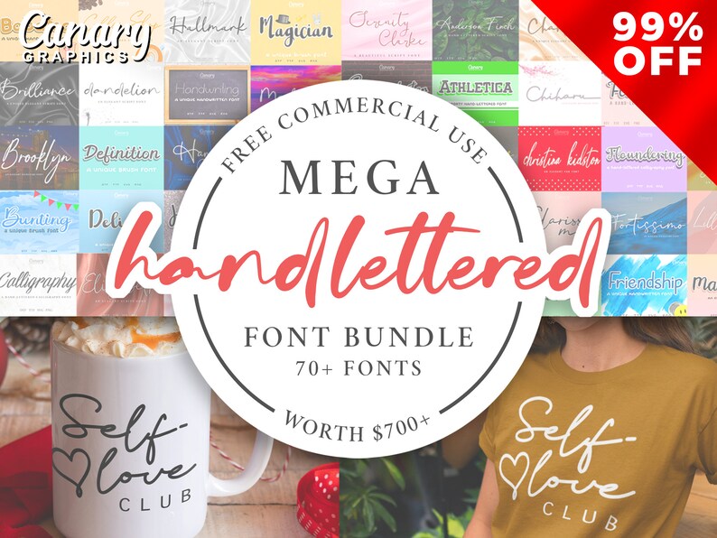 MEGA FONTS BUNDLE Instant Download Cricut Fonts Script - Etsy