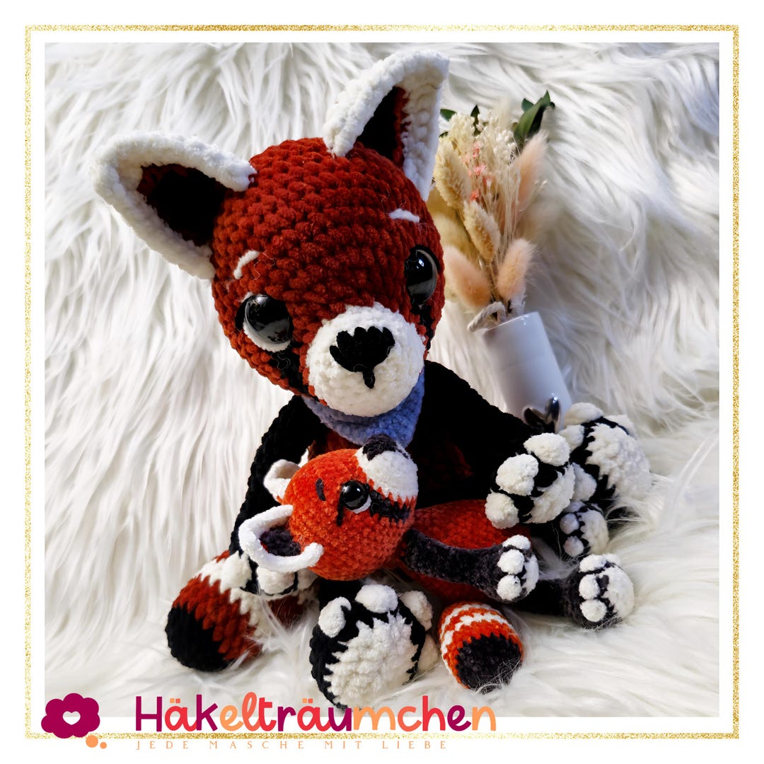 Red Panda Linus Crochet Pattern German (by Häkelträumchen) - Etsy