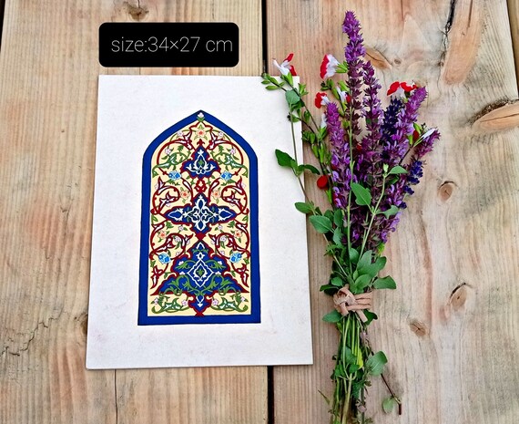 Handmade Traditional Islamic Shamsa wall Arts.tazhib Artwork - Etsy