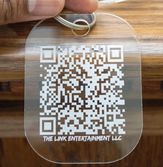 QR Code Keychain - Etsy