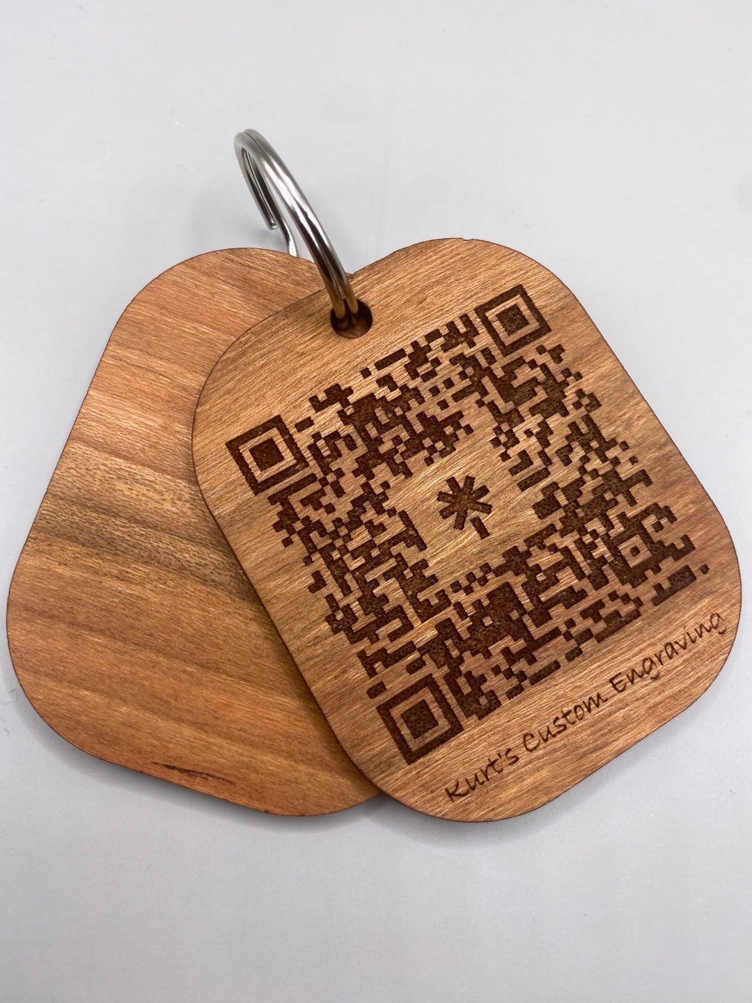 QR Code Keychain - Etsy