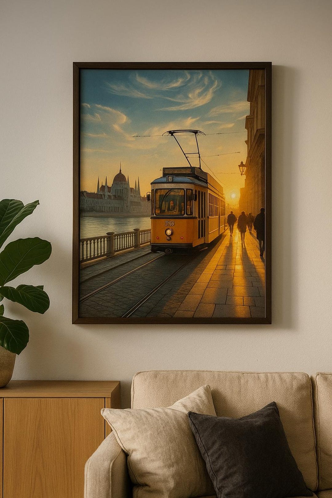 Budapest Yellow Tram Printable Wall Art – European Vintage Travel ...