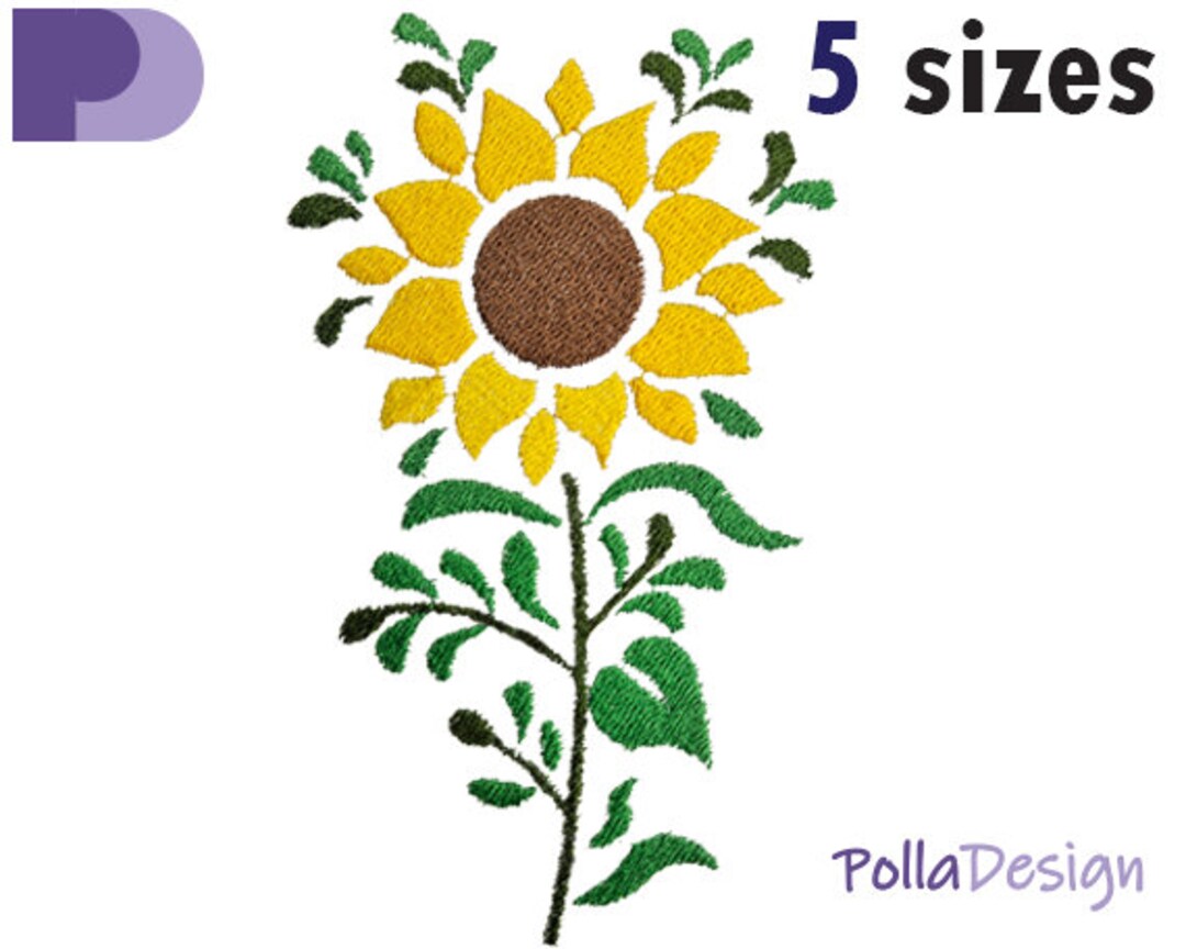 Sunflower Embroidery Machine Design Flower Embroidery Pattern Sunflower ...