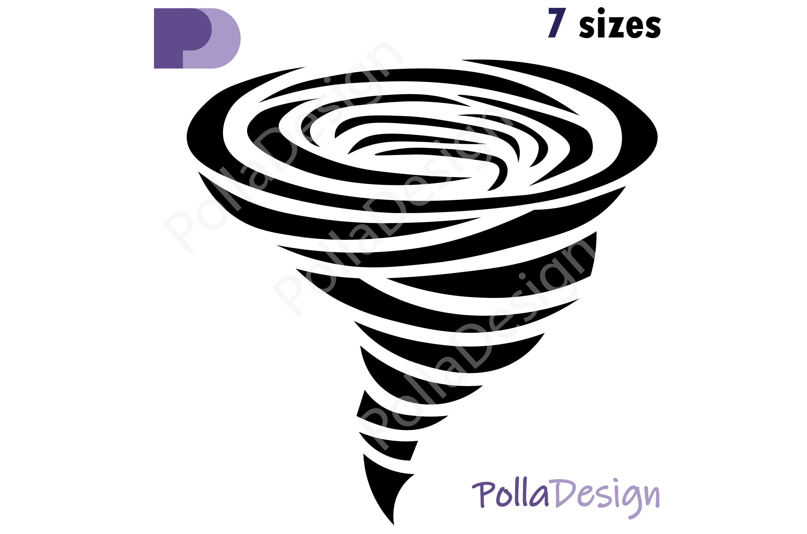 Black Tornado Embroidery Machine Design Tornado Embroidery Pattern ...