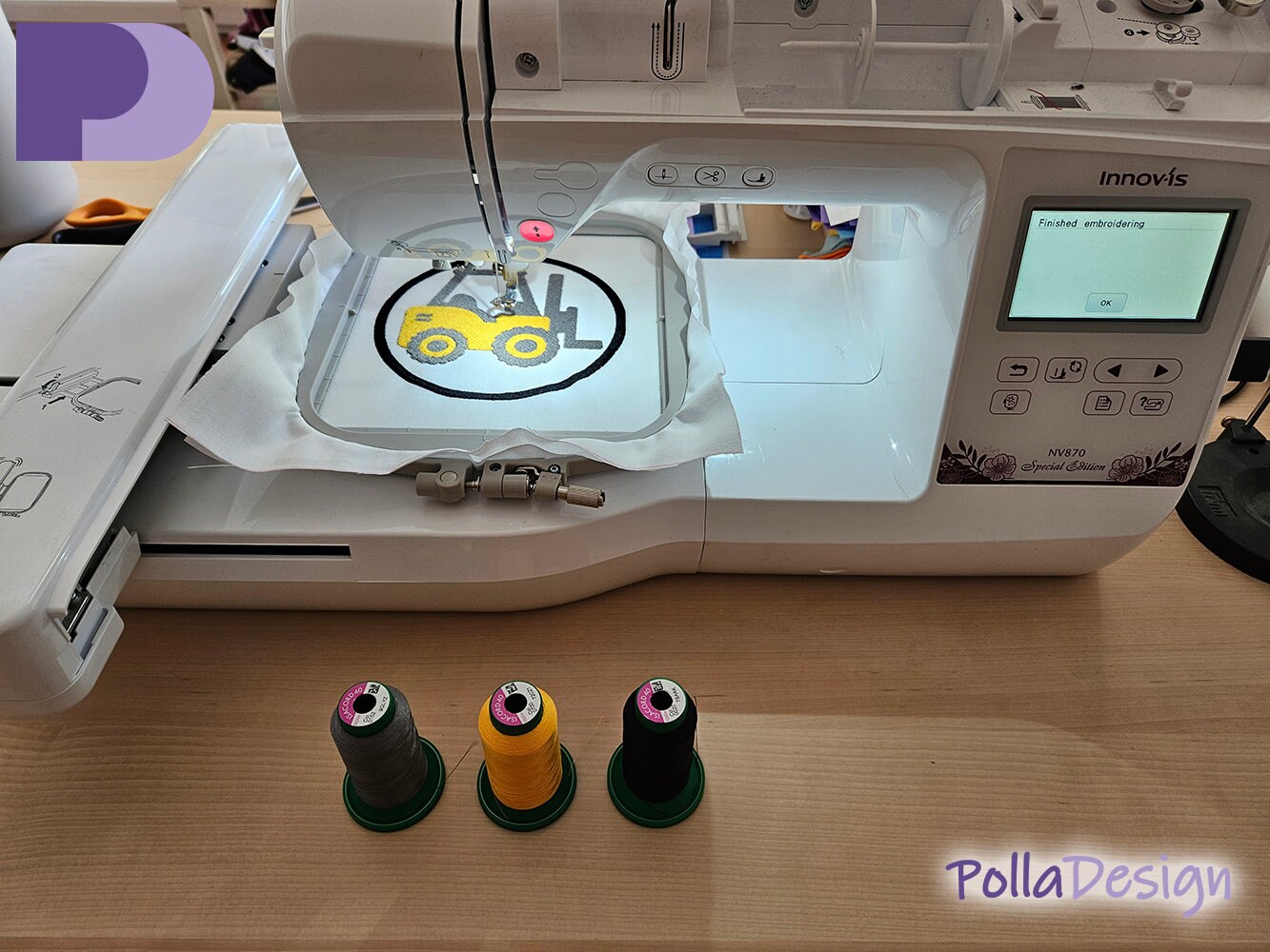 Forklift Embroidery Design Construction Forklift Machine Embroidery ...