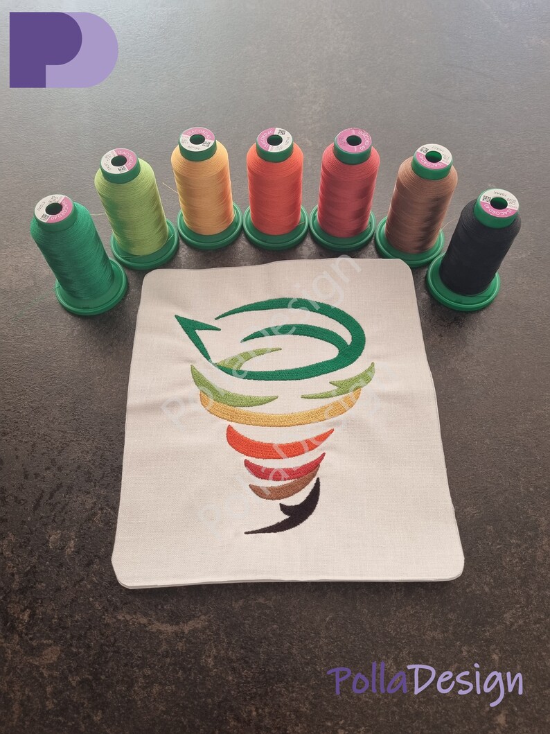 Tornado Embroidery Machine Design Colorful Tornado Embroidery Pattern ...