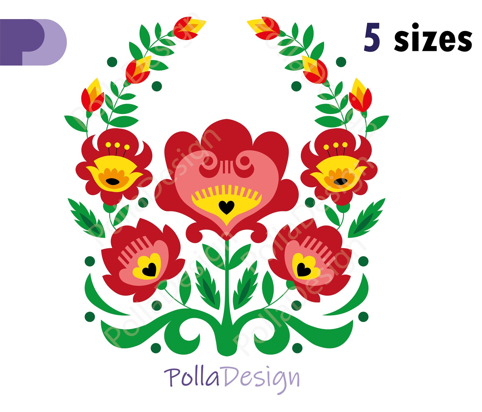 Polish Flower Embroidery Machine Design Flower Embroidery Pattern ...