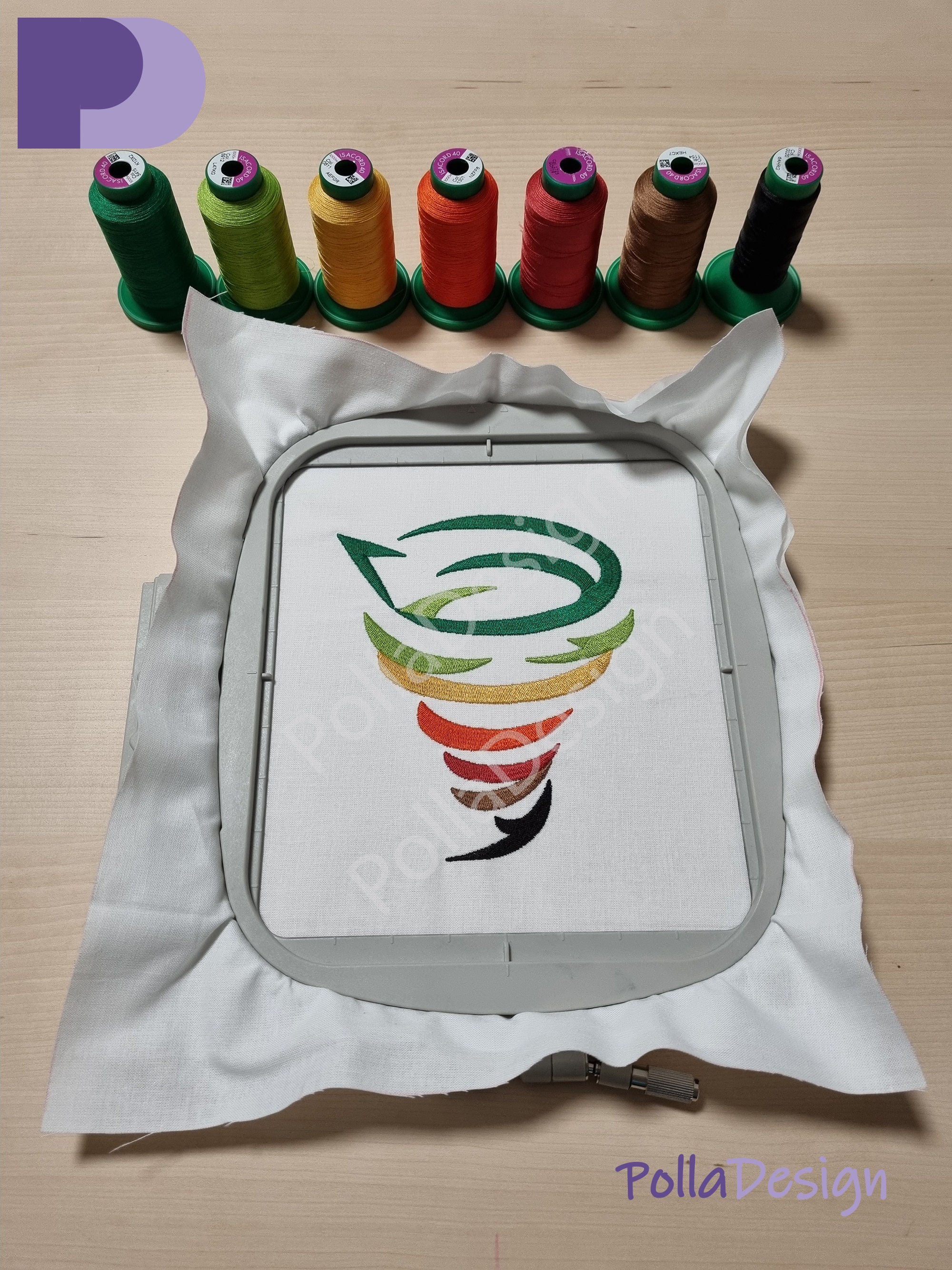 Tornado Embroidery Machine Design Colorful Tornado Embroidery Pattern ...