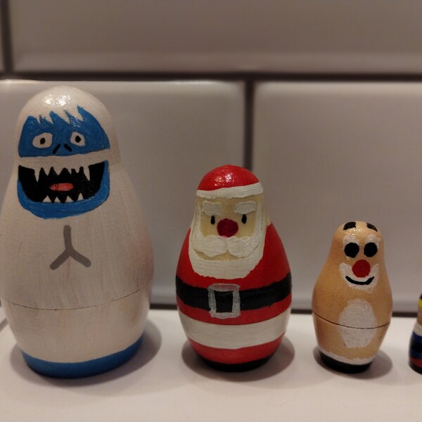 Santa Nesting Dolls - Etsy