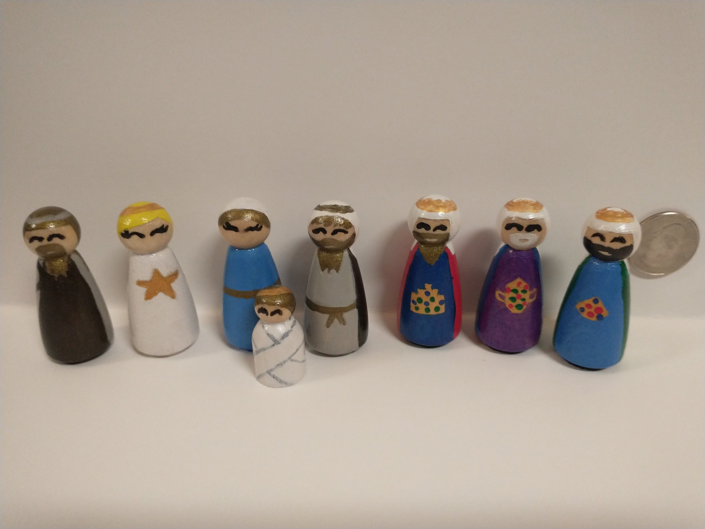 Nativity Scene Peg Doll Set - Etsy