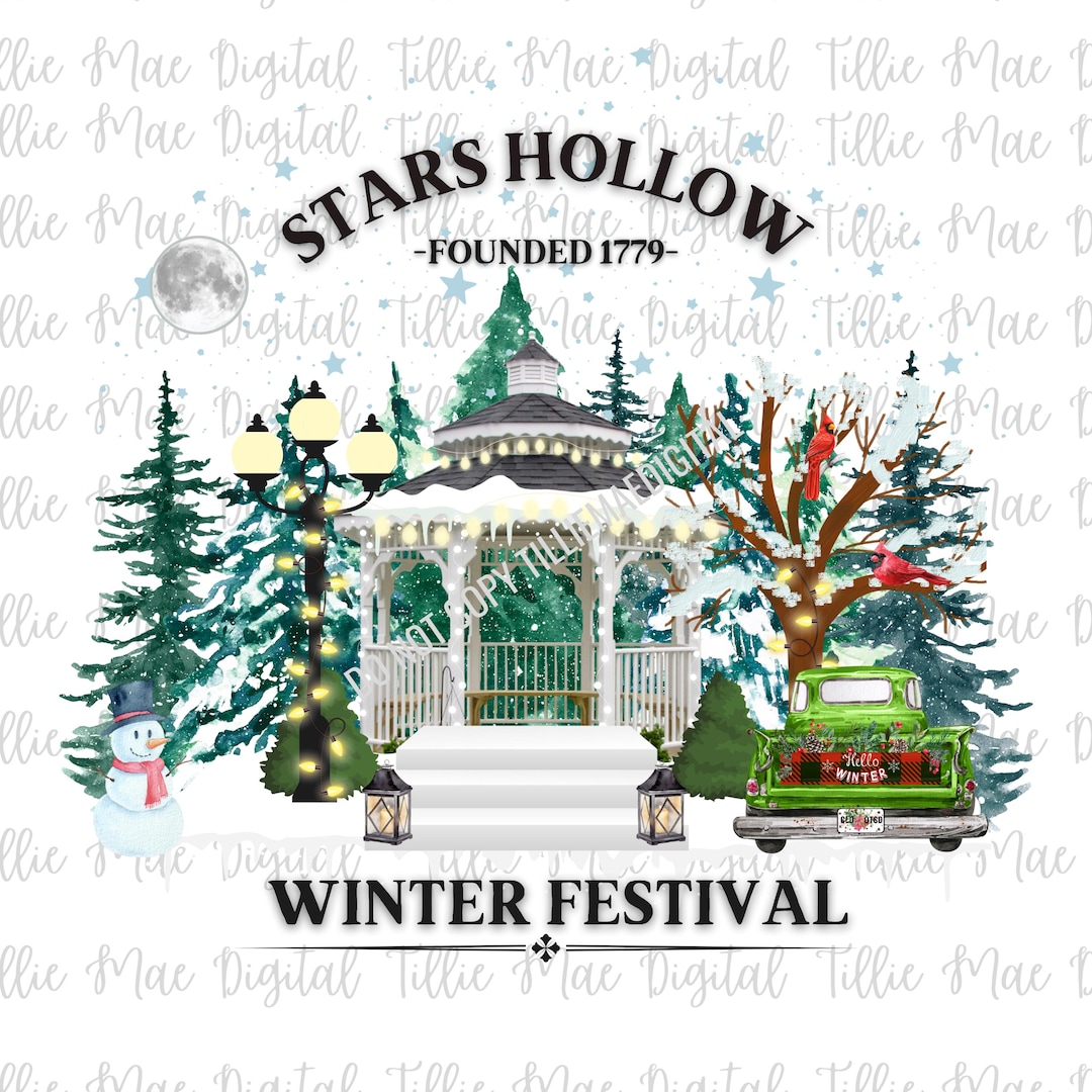 Stars Hollow Winter Festival PNG: Gazebo & Snow (digital Download) - Etsy