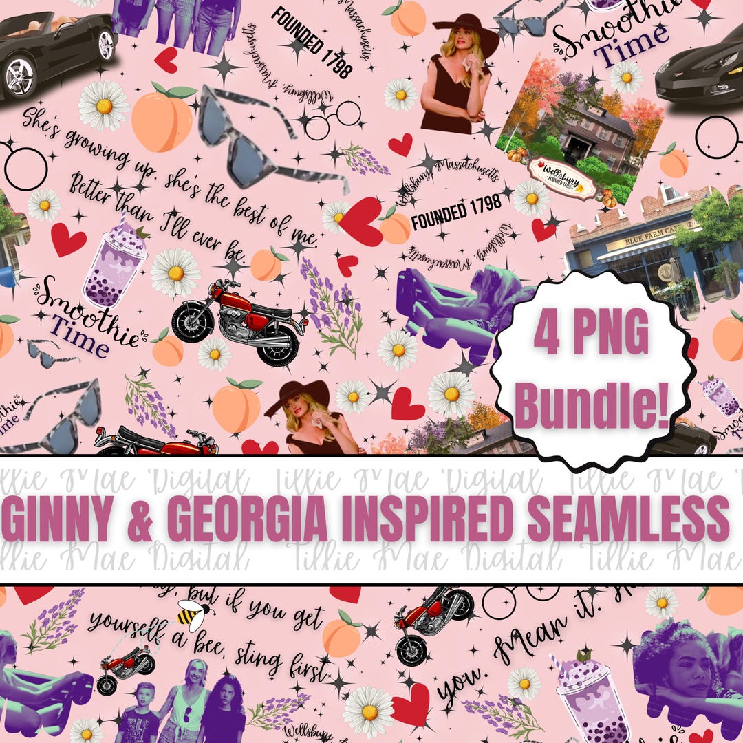 Seamless Pattern Ginny and Georgia Pngs Wellsbury Founded PNG Fall ...