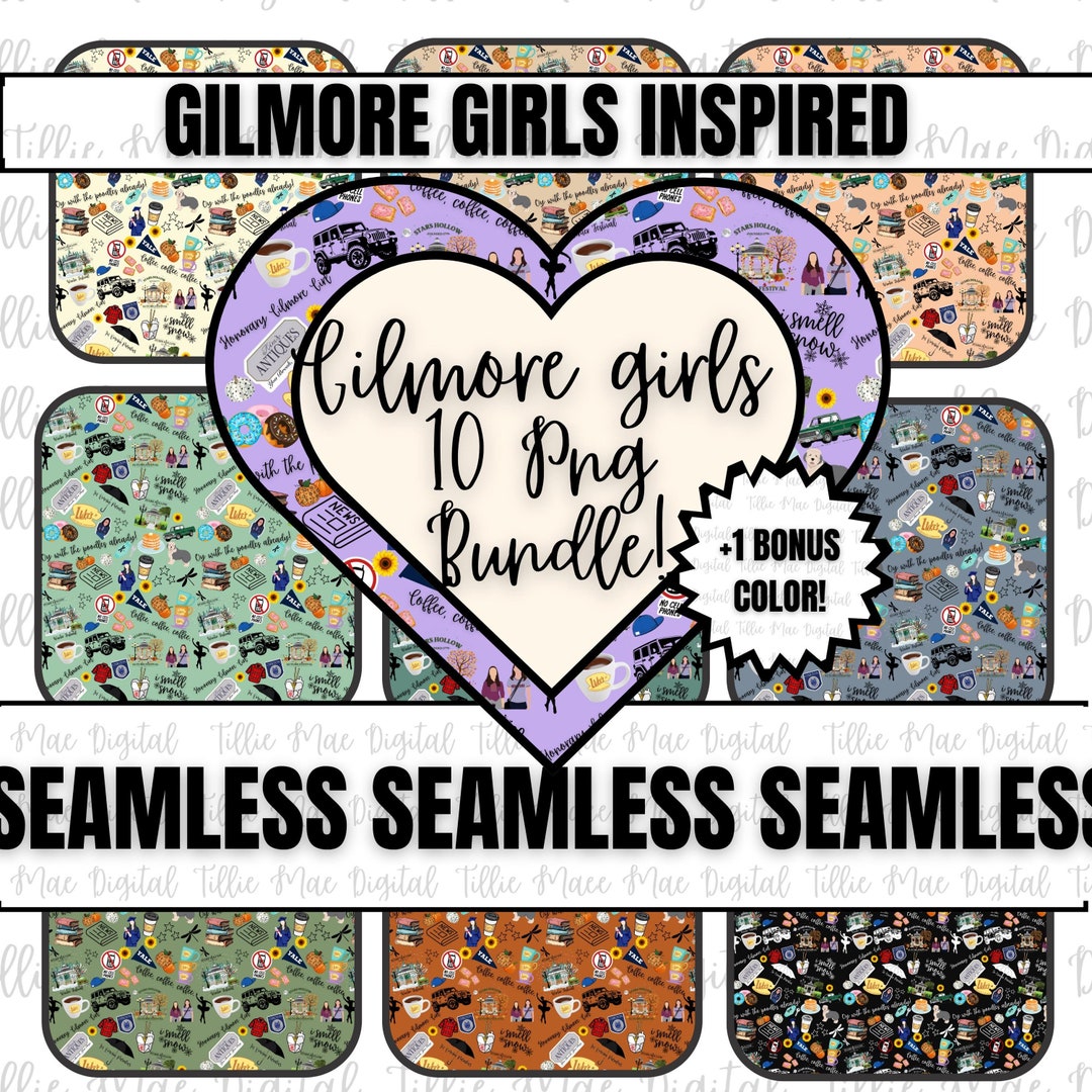 Gilmore Girls Seamless Pattern: Stars Hollow PNG Bundle (digital Download) - Etsy