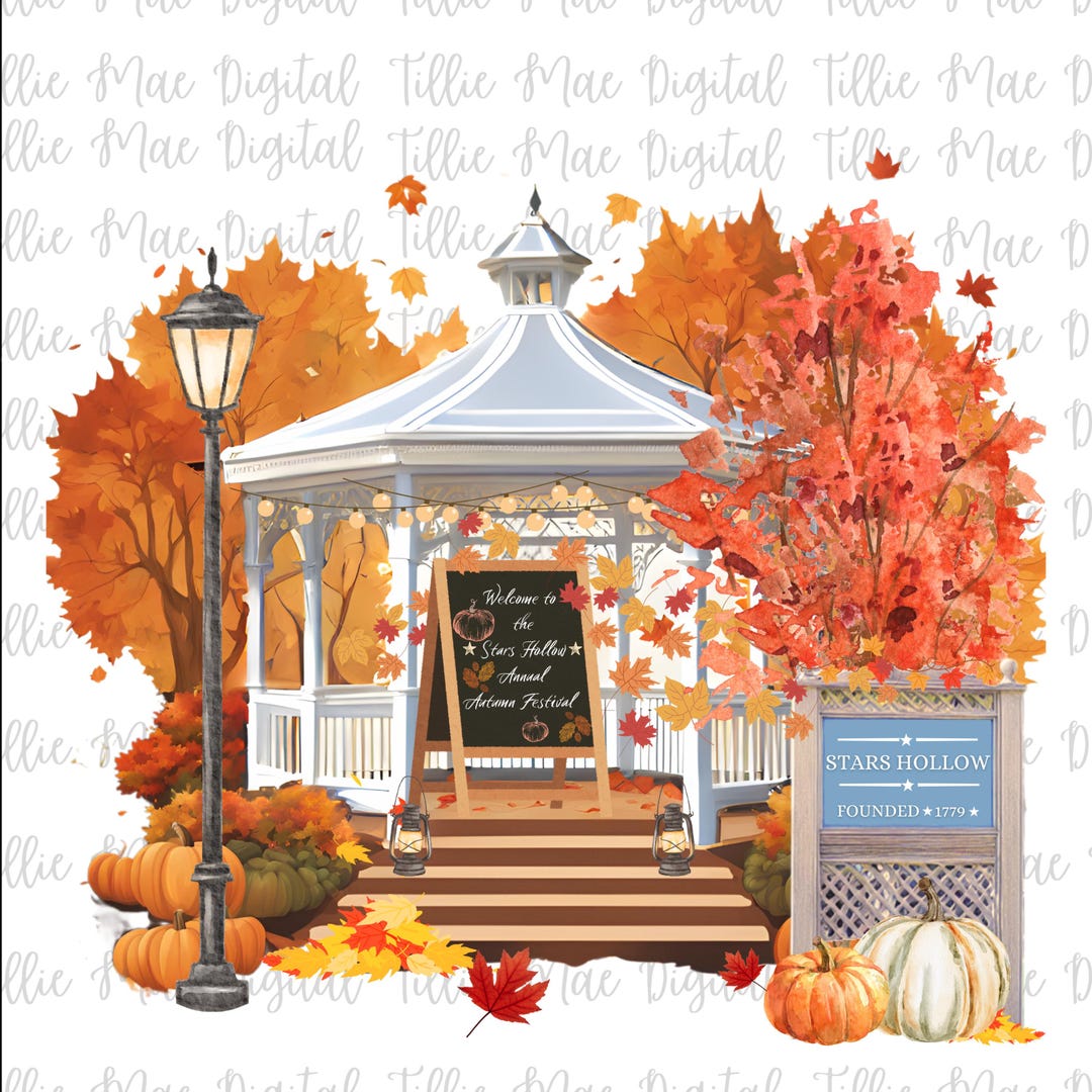 Stars Hollow Autumn Fall Festival Gilmore Girls Vintage Png Fall PNG ...
