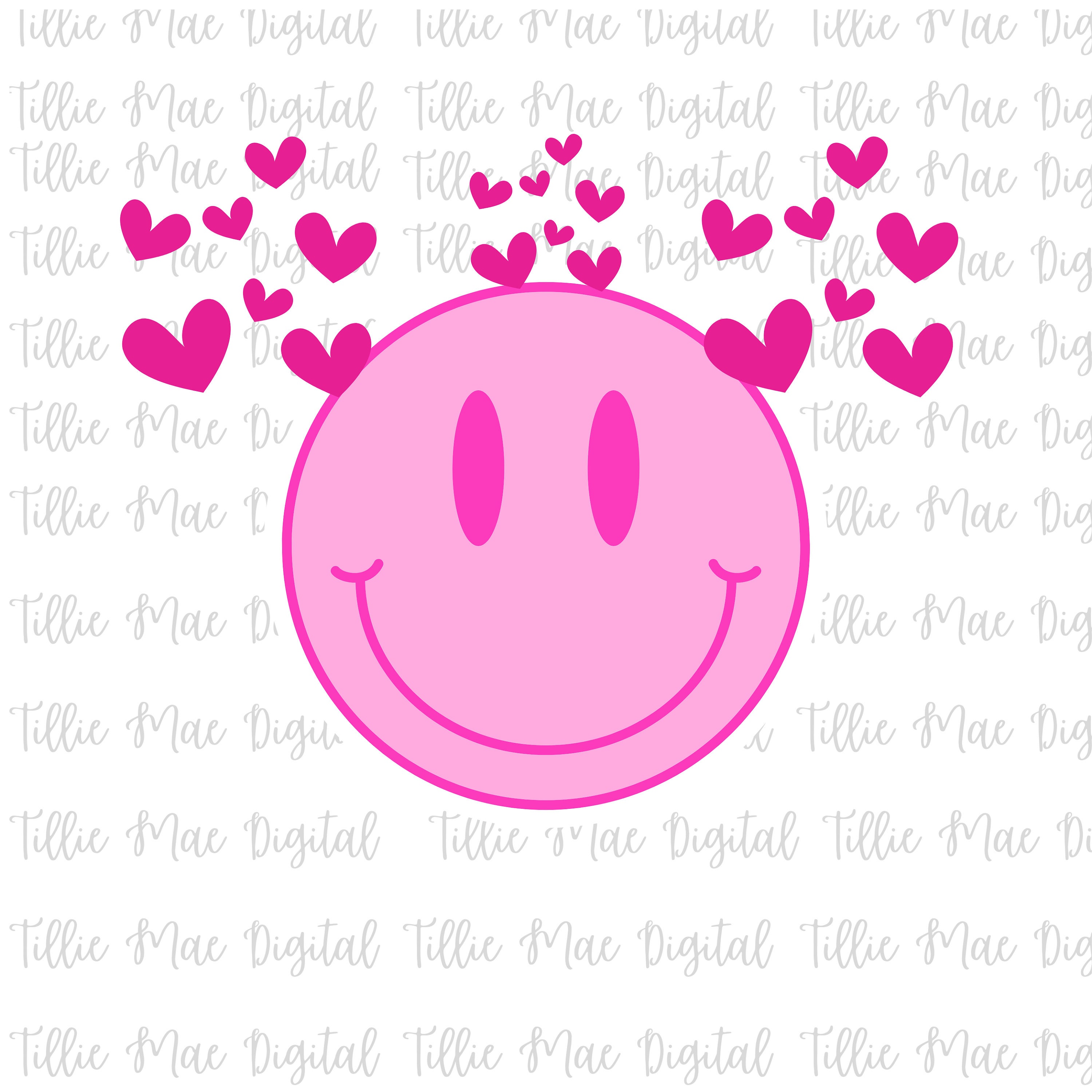 Love Smiley Hearts PNG Instant Digital Download Sublimation Cricut ...