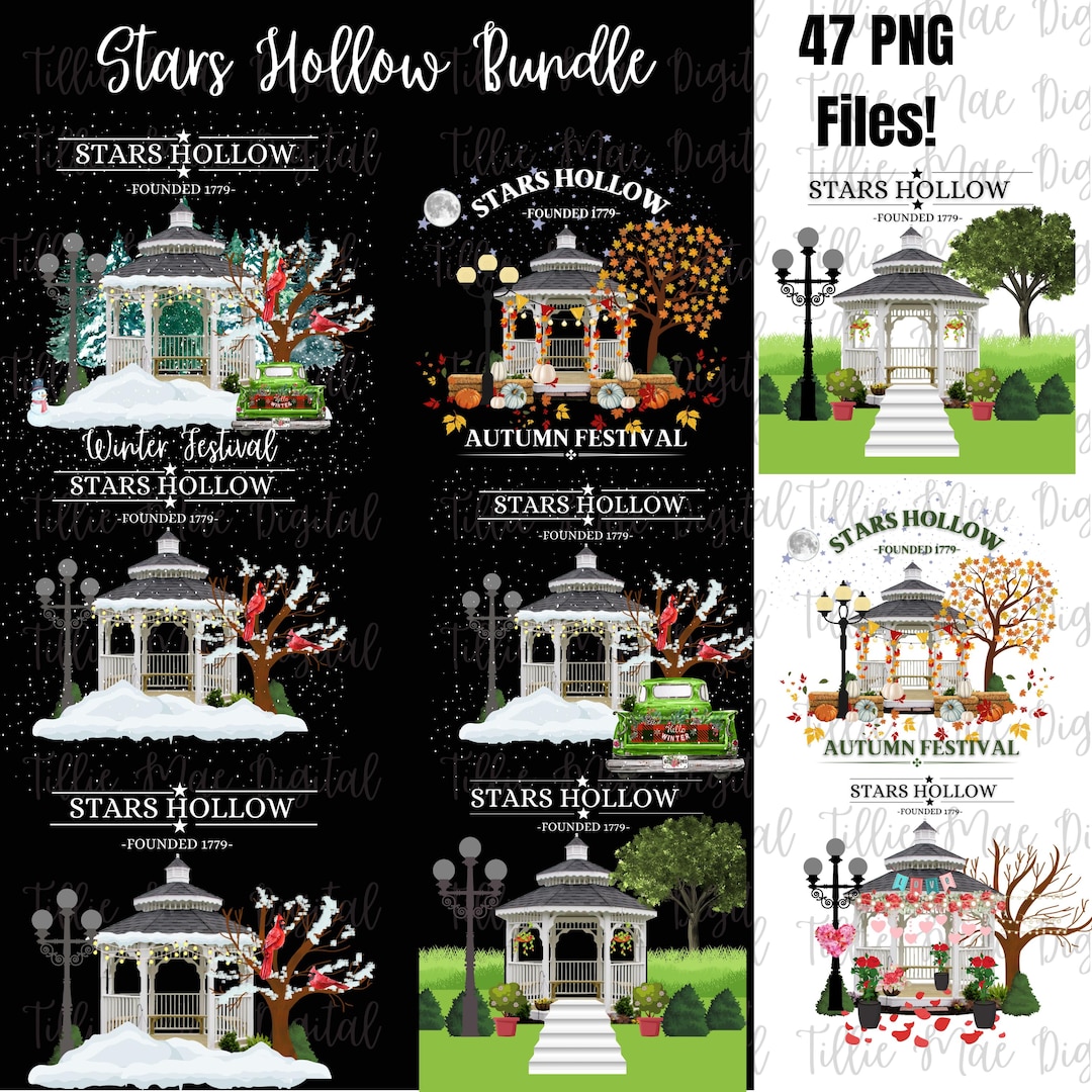 Stars Hollow PNG Bundle: Gilmore Girls Fall Designs (digital Download ...