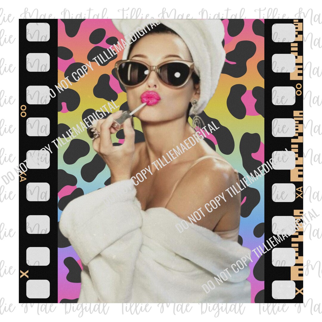 Audrey Hepburn Leopard Print PNG: Film Strip Sublimation (digital ...