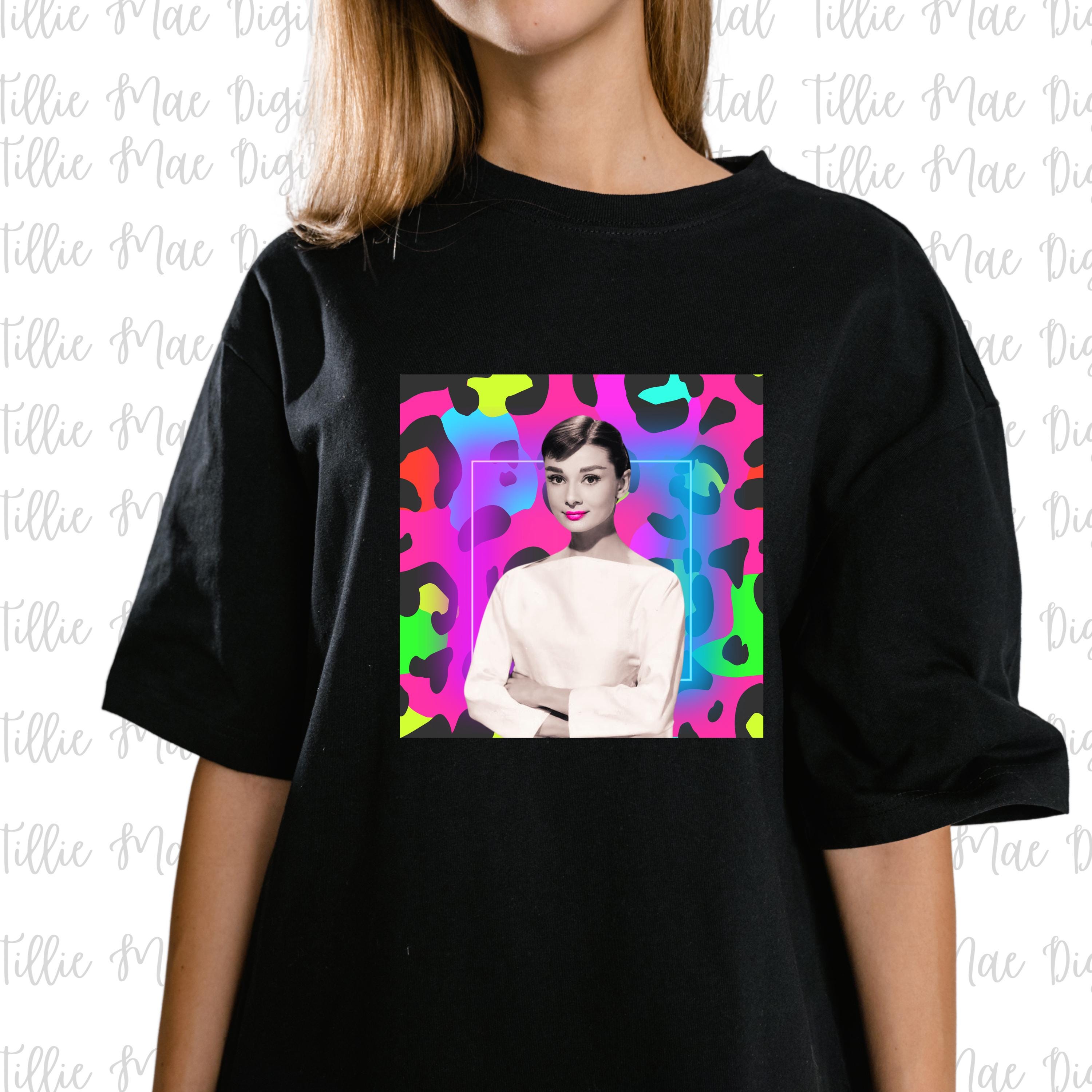 Audrey Hepburn Neon Leopard Print PNG: Cricut Sublimation File (digital ...