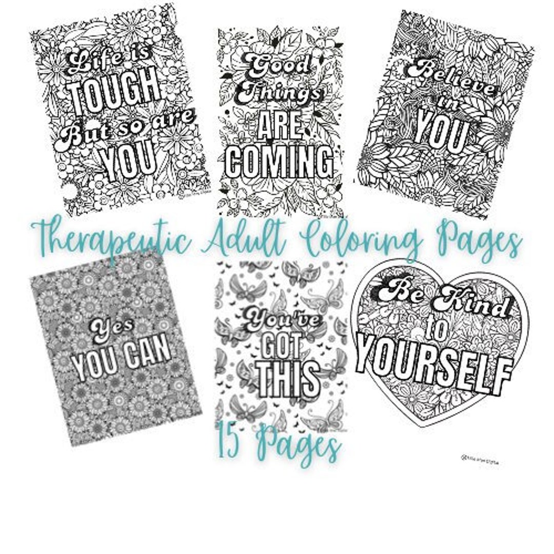 Divorce Breakup Adult Coloring Pages Book Therapy Anxiety Aid De-stress ...