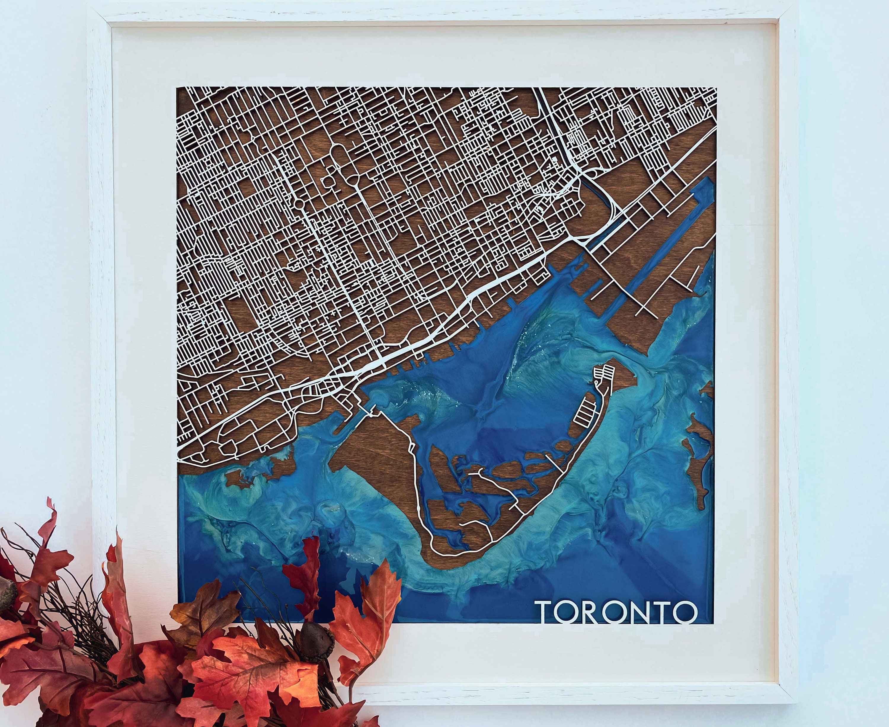 Toronto Map - Wood and Epoxy - Etsy Canada