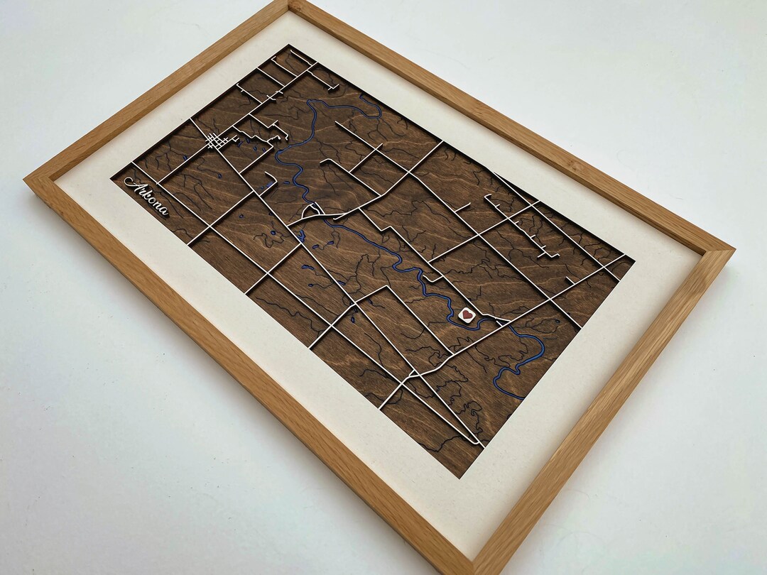 Arkona, ON Map - Wood and Epoxy - Etsy