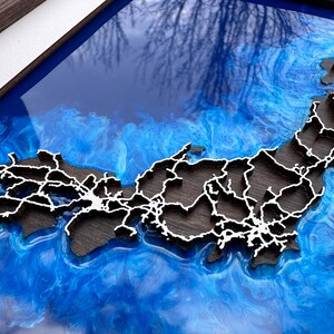 Japan Map - Wood and Epoxy Map - Etsy Canada