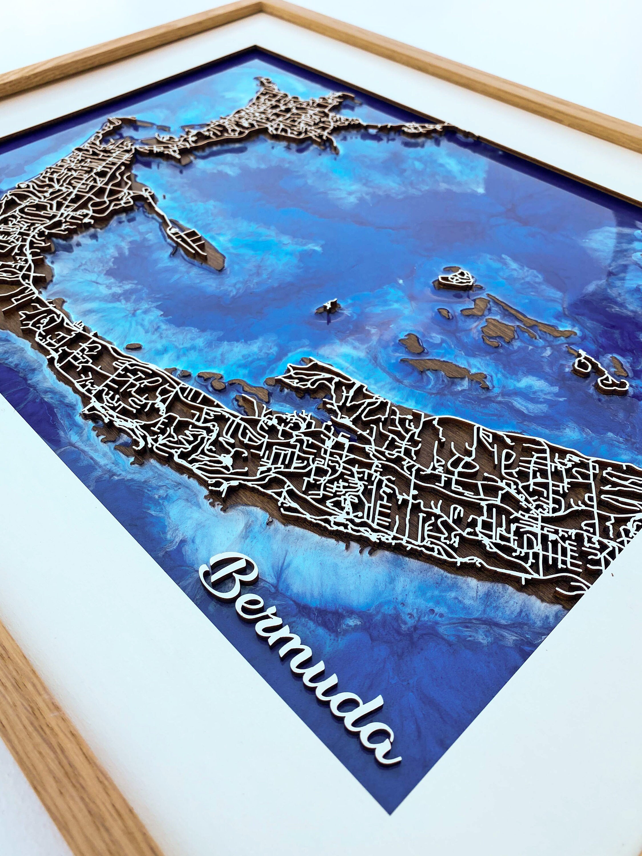 5th Anniversary Gift - Wood and Epoxy Map - Choose Your Location ...