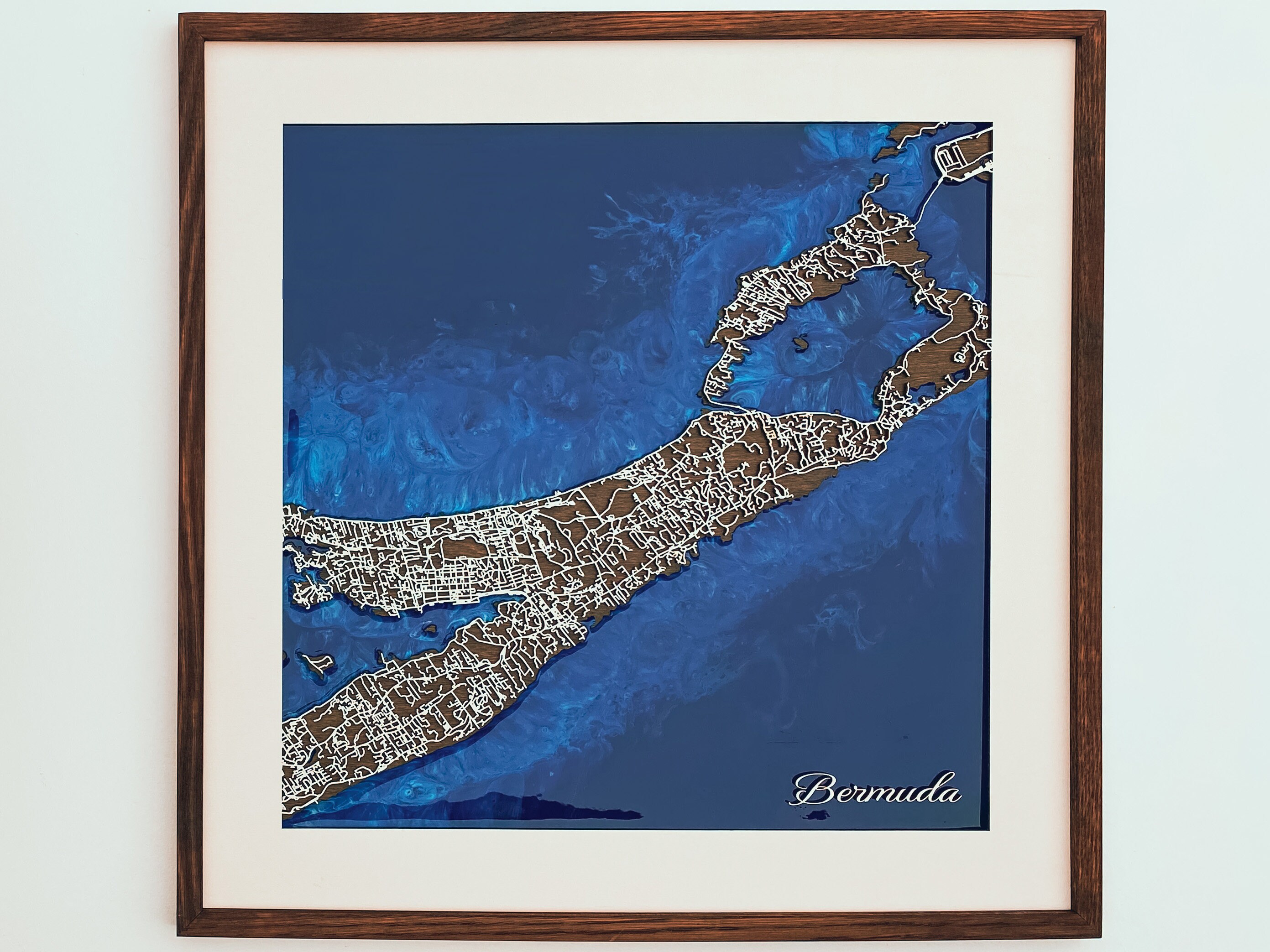 5th Anniversary Gift - Wood and Epoxy Map - Choose Your Location ...