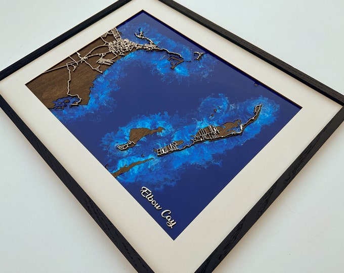 Elbow Cay Map Wood and Epoxy Map - Etsy UK
