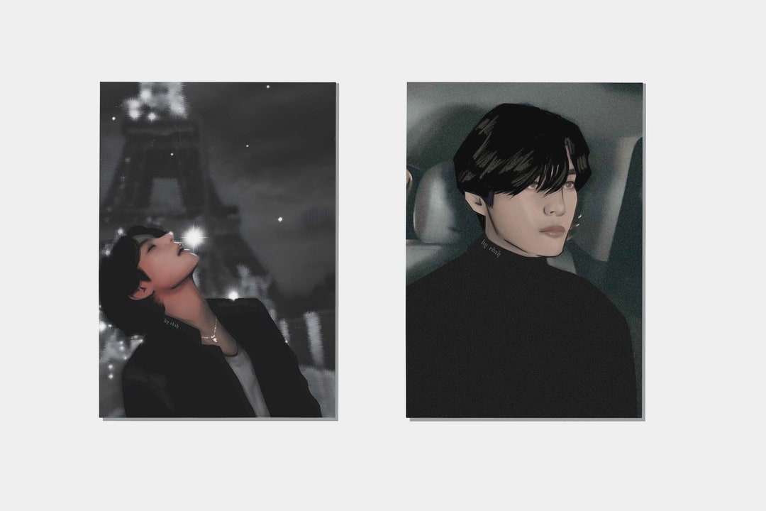 BTS Art Print Kim Taehyung V Tae Vante Thv Paris - Etsy