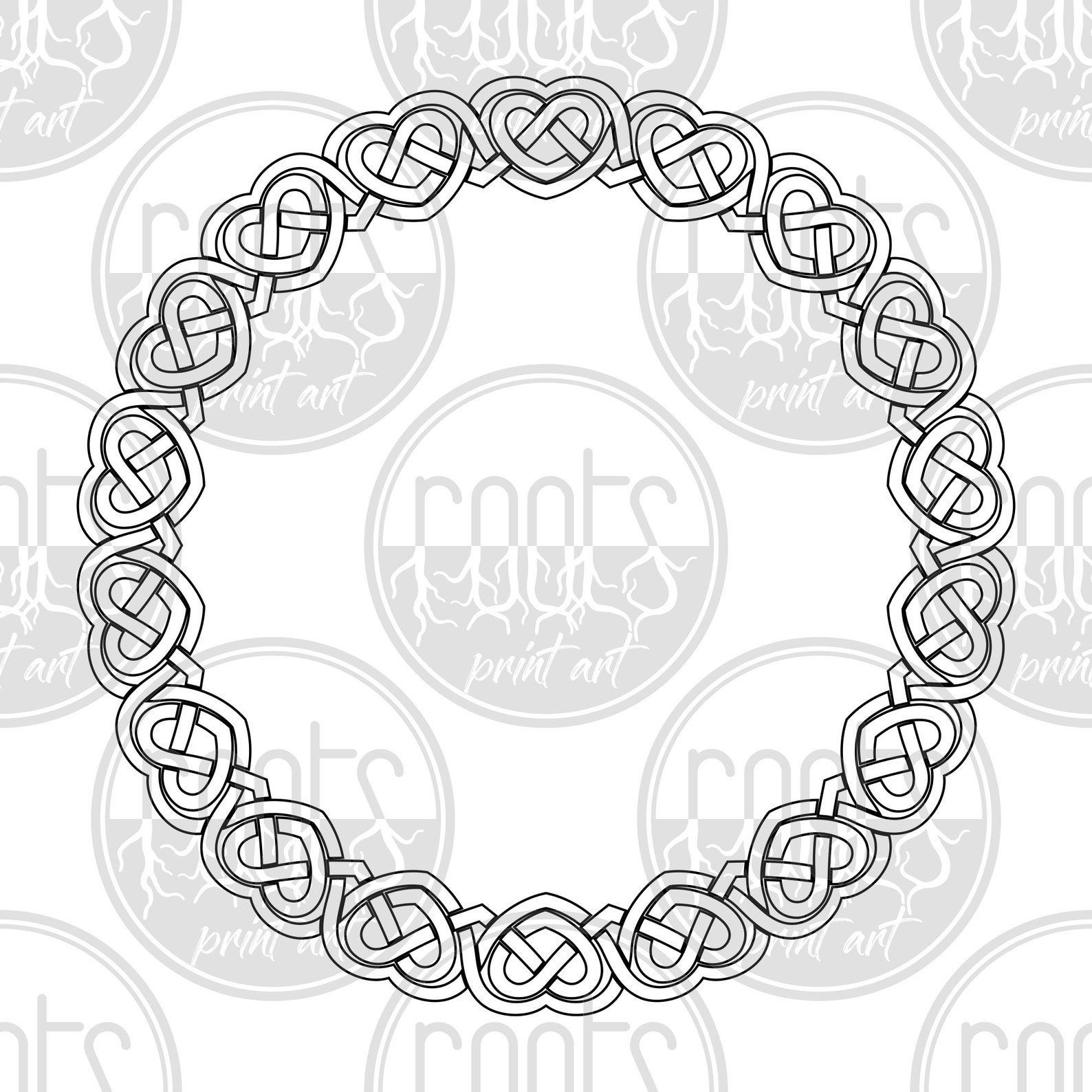 Celtic Knot, Circle Frame, Irish Knotwork, Traditional Ireland Ornate ...