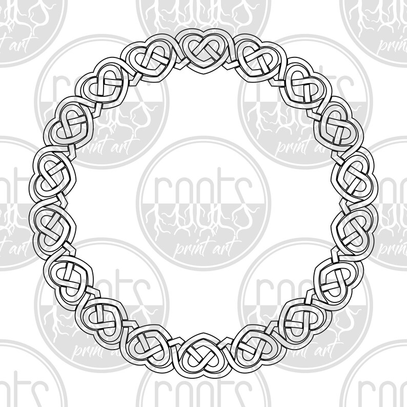 Celtic Knot, Circle Frame, Irish Knotwork, Traditional Ireland Ornate ...